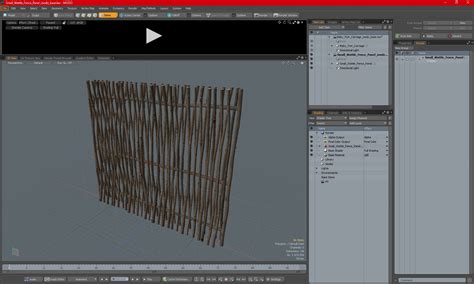 Small Wattle Fence Panel 3d Model 24 3ds Blend C4d Fbx Max Ma