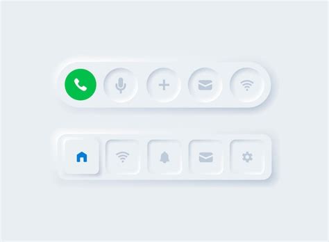 Premium Vector Modern Menu Bar Ui Icon Design In Neomorphic Style