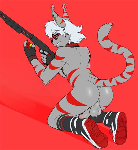 Rule 34 Anthro Ass Balls Big Butt Black And Red Black Clothing Black