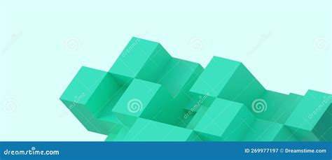 3d Abstract Geometric Shapes Background Technology Innovation And Network Connection Concept On
