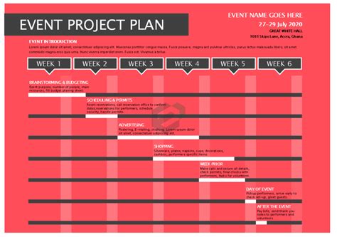 Download Free Event Project Plan Excel Template