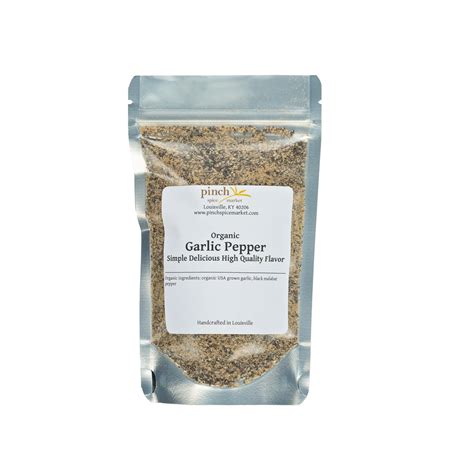 Organic Garlic Pepper A Salt Free All Purpose Seasoning
