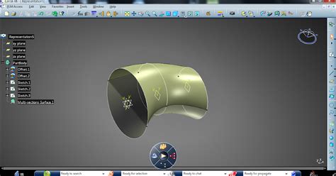 Multi Section Surface Simple Form Catia Caddskills