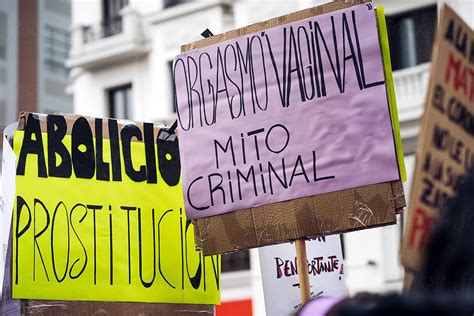Women March Spanish Protest Signs On The Streets By Stocksy Contributor Luis Velasco Stocksy