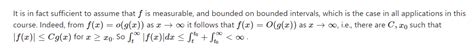 Real Analysis Prove Int A X F T Dt Int A Infty F T Dt O Left Int X Infty G T