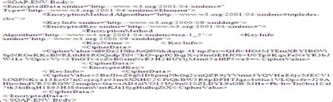 The Soap Request Results Message Using Xml Encryption Security Model