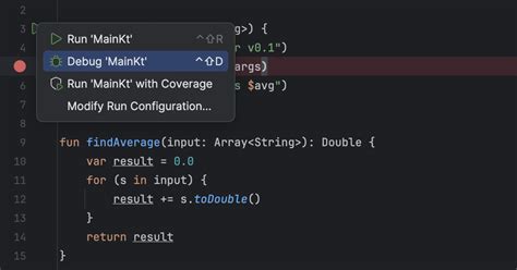 Tutorial Debug Your First Kotlin Application Intellij Idea Documentation