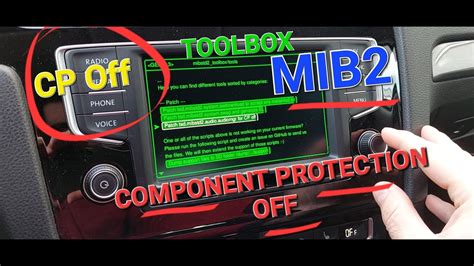 mib2 component protection off cp off via toolbox technisat unit vw