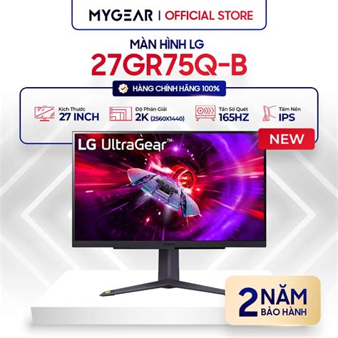 Màn hình LG Gaming UltraGear 27GR75Q B ATV QHD IPS 165Hz 1ms HDMI DP Chính hãng Bảo hành