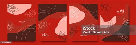 텍스트 꽃 및 나뭇잎을위한 복사 공간이있는 간단한 현대 스타일의 벡터 디자인 템플릿 청첩장 배경 및 프레임 소셜 미디어 스토리 배경 화면 고급 문구류 개념에 대한 스톡 벡터