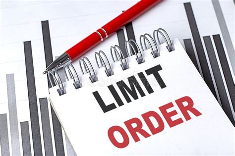 Limit Order Text Written On Notebook With Pen On Chart Stock Image