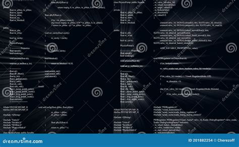 The Program Code In The Computer Monitor Stock Illustration