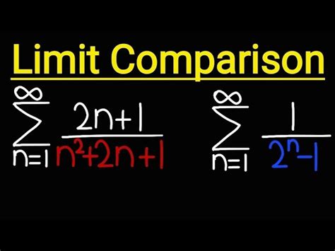 the limit comparison test example 1 youtube limit comparison test