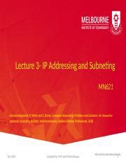 Lecture IP Addressing And Subnetting Ppt Lecture IP Addressing And Subneting MN