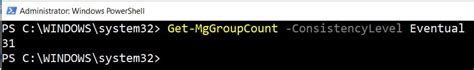Using Get Mggroupcount In Graph Powershell