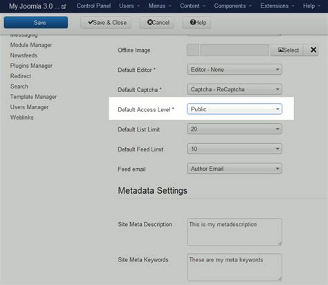 How To Change The Default Access Level In Joomla 3 1 InMotion Hosting
