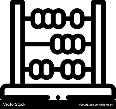 Abacus Icon Thin Linear Style Design Isolated Vector Image