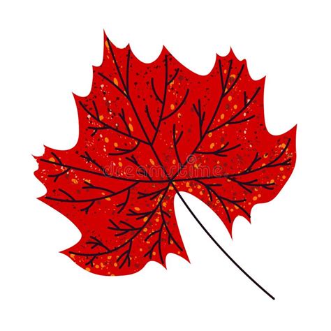 Maple Autumn Leaf Bright Stylized Autumn Leaf Of Maple Stock Vector Illustration Of Maple