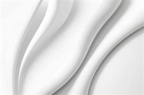 A White Sculpture Of A Line Of Curved White Lines Premium Ai Generated Image