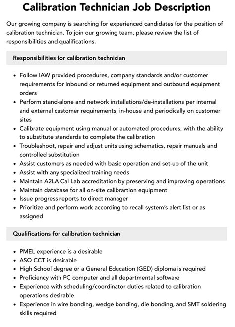 Calibration Technician Iii Salary At Sherri Ruiz Blog