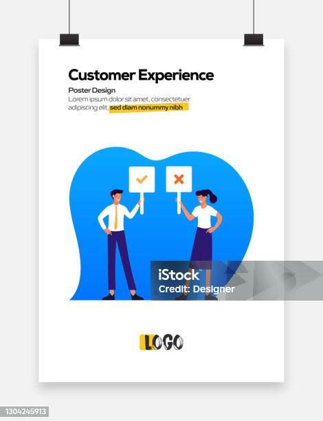 포스터 커버 및 배너를 위한 고객 경험 컨셉 플랫 디자인 현대 플랫 디자인 벡터 일러스트레이션 Brand Name Online Messaging Platform에 대한 스톡