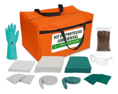 Kit Mitigação Emergência Óleo E Liquido Químico Bolsa 35 L