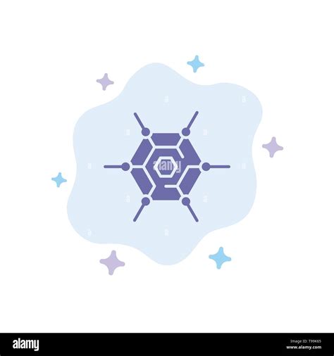 Decentralized Network Technology Blue Icon On Abstract Cloud