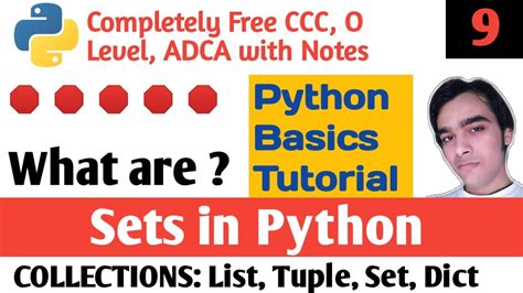 Sets In Python In Hindi Sets Tutorial In Python Python Set Tutorial Hello Dhirendra Youtube