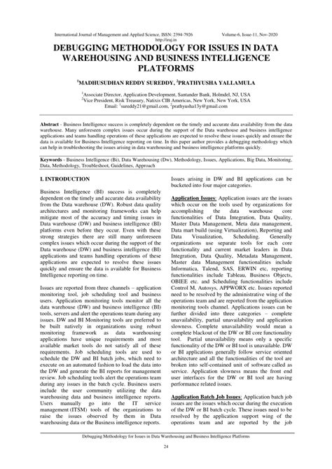 Pdf Debugging Methodology For Issues In Data Warehousing And Business