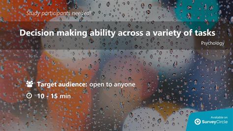 Decision Making Across Tasks Rsurveycircle