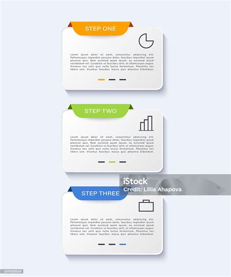 3 단계 수직 벡터 인포 그래픽 디자인 템플릿 텍스트 및 아이콘을위한 장소 0명에 대한 스톡 벡터 아트 및 기타 이미지 0명