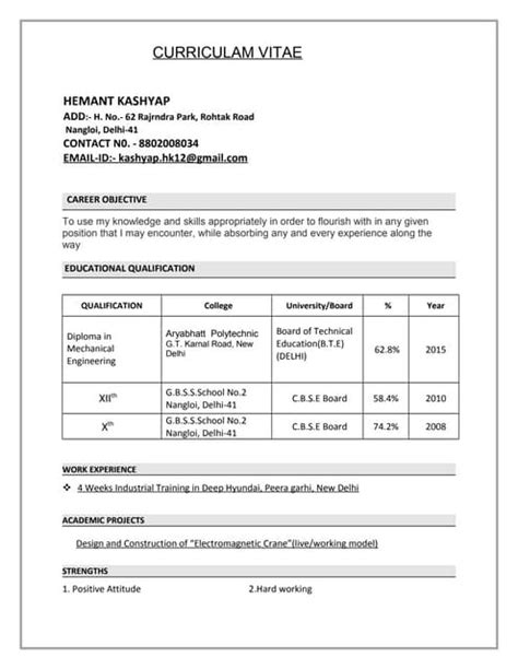 Hemant Cv Pdf