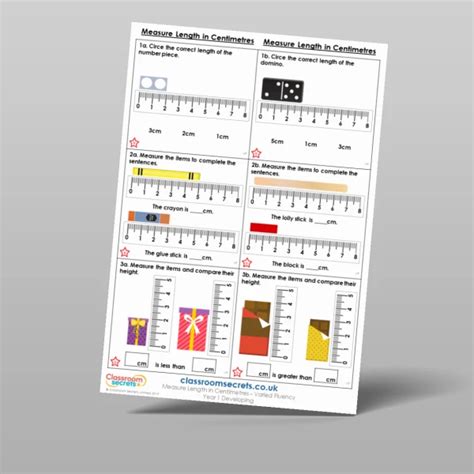 Year 1 Measure Length In Centimetres Varied Fluency Resource Classroom Secrets