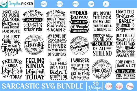 Sarcastic Svg Bundle Funny Svg Cut Files Sarcastic Mug Bundle