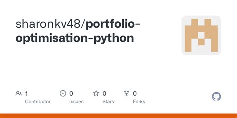 Github Sharonkv48portfolio Optimisation Python