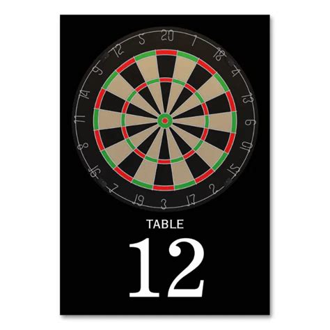 Dartboard Lover Bullseye Darts Table Number Zazzle