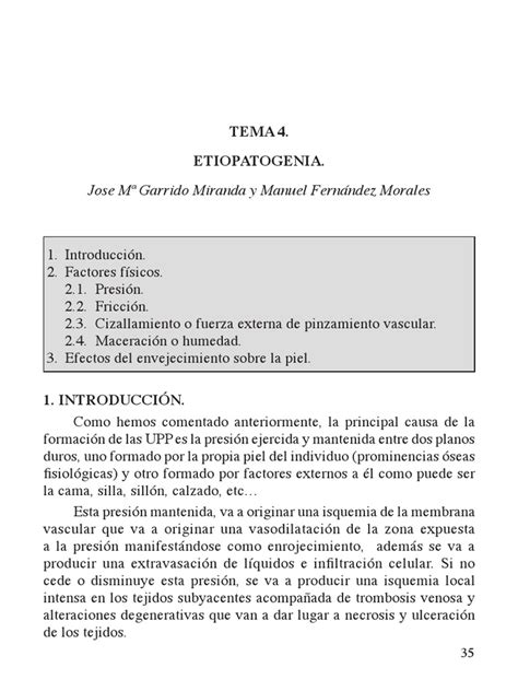Tema 4 Etiopatogenia Jose M Garrido Miranda Y Manuel Fernández Morales Pdf Piel Medicina