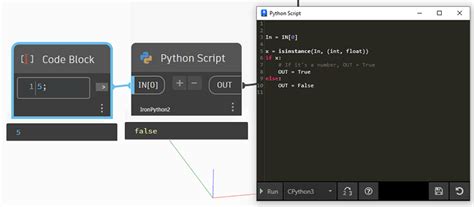 Number Input Gives False Hardcoded Number Gives True Developers Dynamo