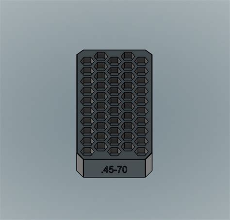 🏹 45 70 Reloading Block・ Obj File For 3d Printing・cults