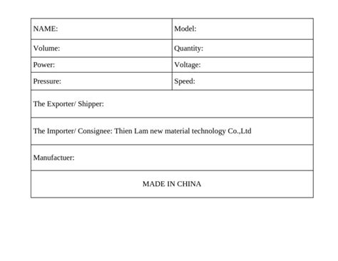 Shipping Mark Template Sample Pdf