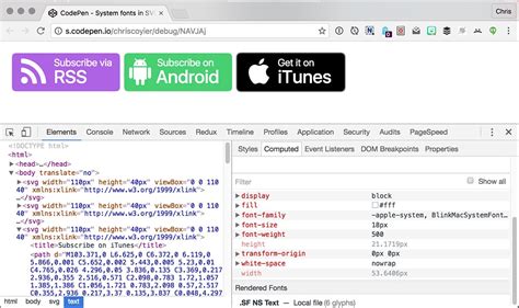 System Fonts In Svg Css Tricks