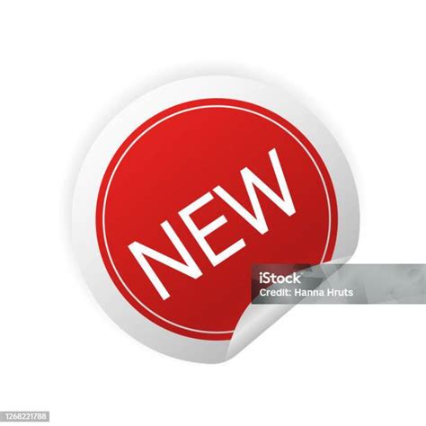 흰색 배경에 새로운 빨간색 스티커 배너 디자인 벡터 그림입니다 간판에 대한 스톡 벡터 아트 및 기타 이미지 간판 개성 개념 광고 Istock