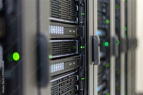 Professional Female IT Specialist In Server Room Is Talking With Colleague About Servers