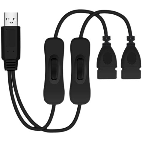 车载usb一分二数据线延长线转接头车用一公二母供电双口1拖2扩展3 虎窝淘