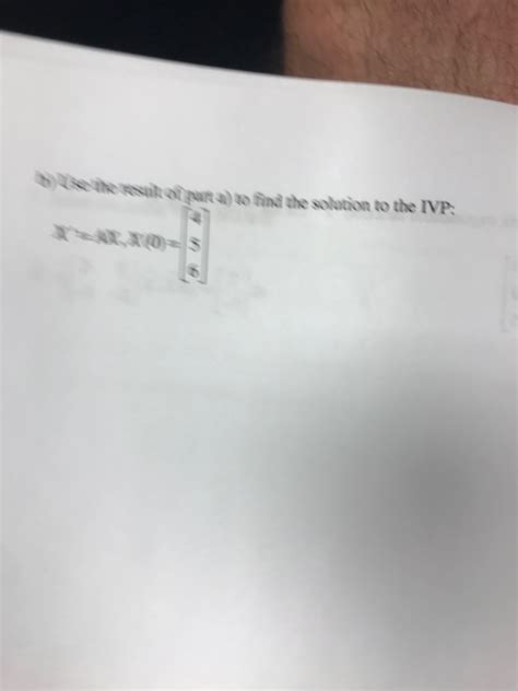 Solved 8 A Calculate The Matrix Exponential Function E For