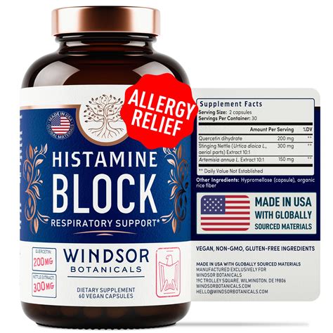 Buy Histamine Block S For Alergies Quercetin Y And Histamine Intolerance Supplement