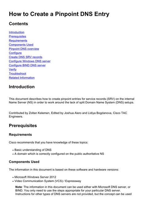 How To Create A Pinpoint DNS Entry DocsLib