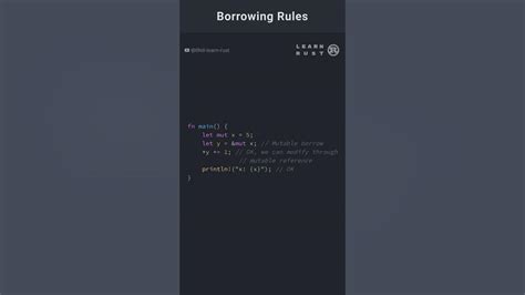 Borrowing Rules In Rust Coding Rust Programming Rustprogramming