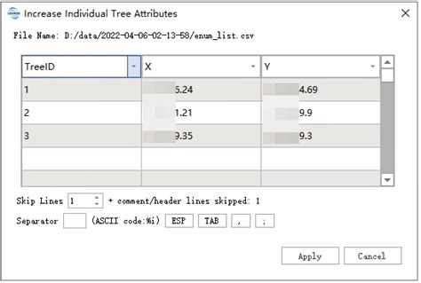 Increase Individual Tree Attribute · Lidar360 User Guide