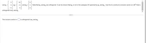 Solved Orthogonal To U1 and U2the Nonzero Vector V is Solved Orthogonal To U1 and U2the Nonzero Vector V is
